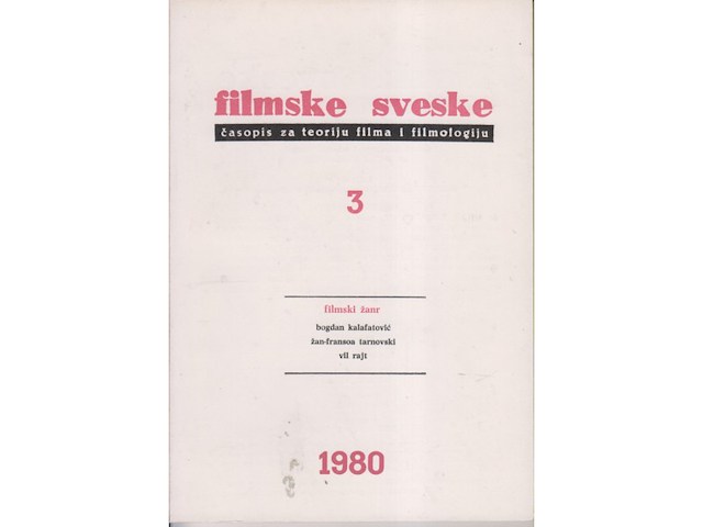 FILMSKE SVESKE  3/1980 - FILMSKI ŽANR