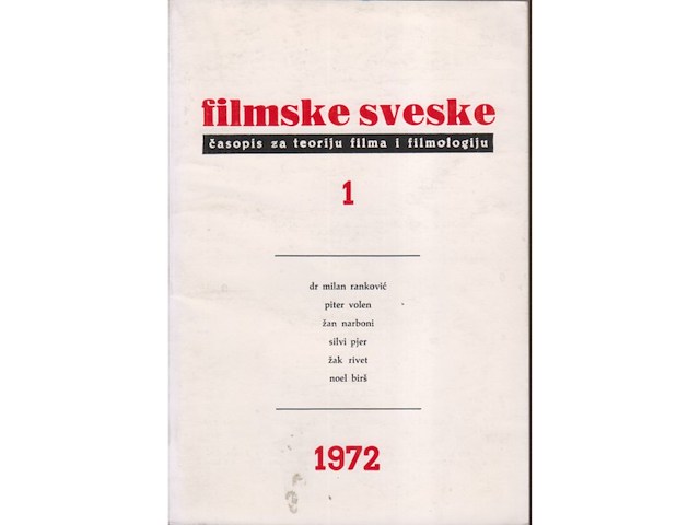Filmske sveske 1/1972 - SEMIOLOGIJA FILMA