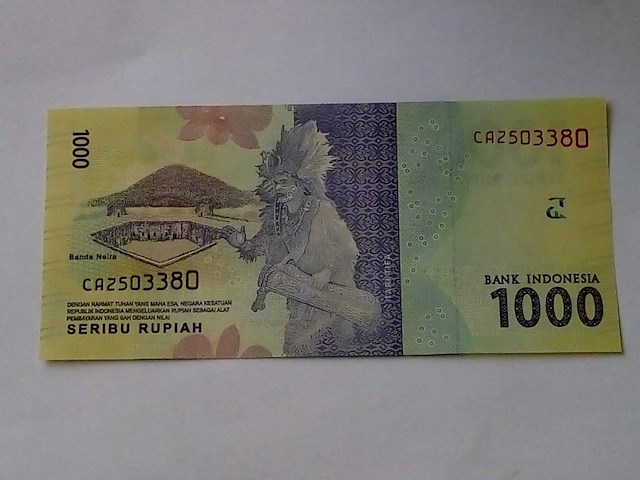 1000 Seribu Rupiah 2016.g - Indonezija - Indijanac -