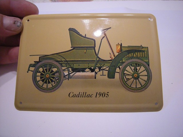 Slika `Cadiliac 1905` na metalnoj pločici