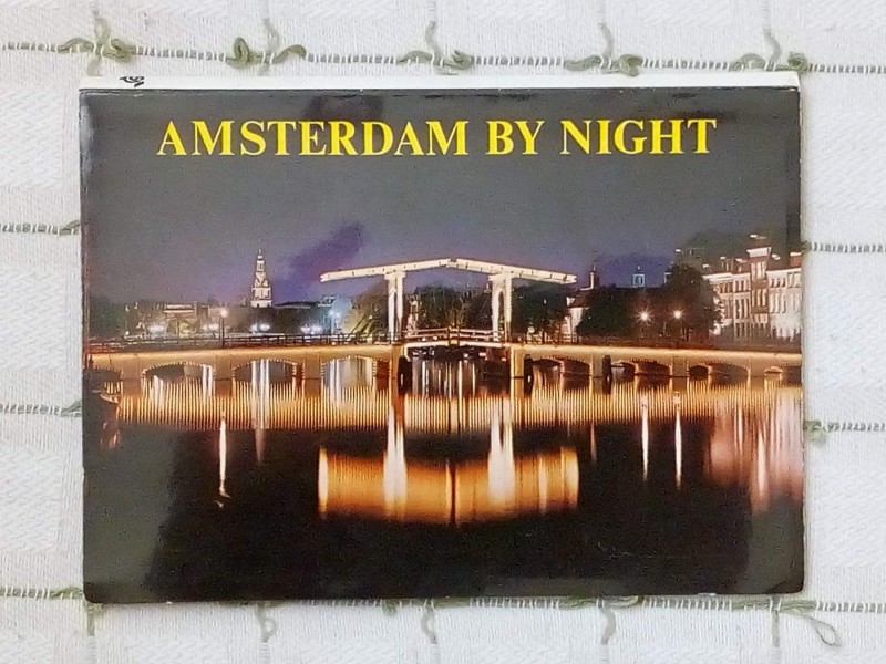 Harmonika Razglednice - Amsterdam Nocu - Holandija -
