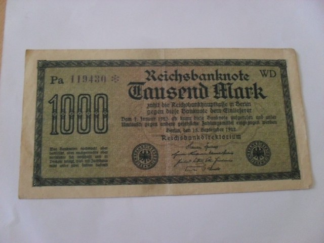 TAUSEND MARK 1922.