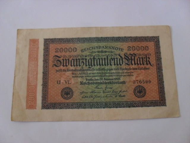 ZWANZIGTAUSEND MARK 1923.