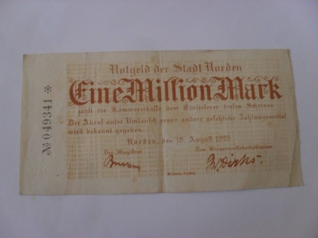 EINE MILLION MARK 1923.(RRR)