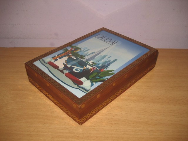 DUBAI rustična drvena kutija za nakit