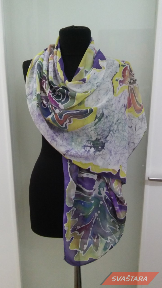 Batik Esarpa-Unikatno, rucno oslikan materijal.