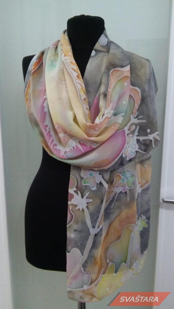 Batik Esarpa-Unikatno, rucno oslikan materijal.