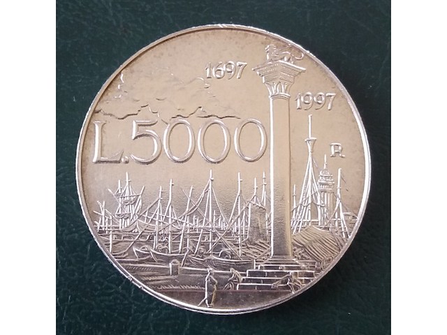 5000 LIRA 1997 srebro