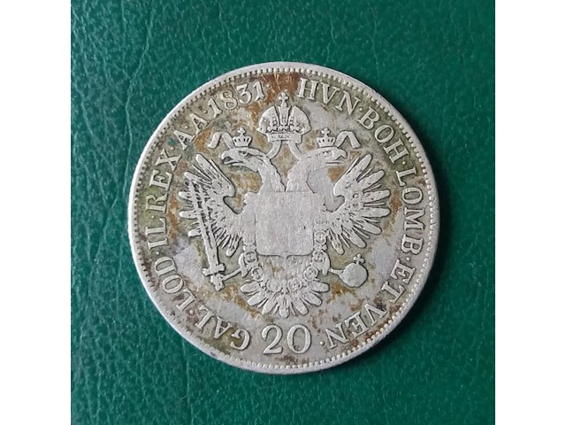 20 KREUZER 1831 V srebro