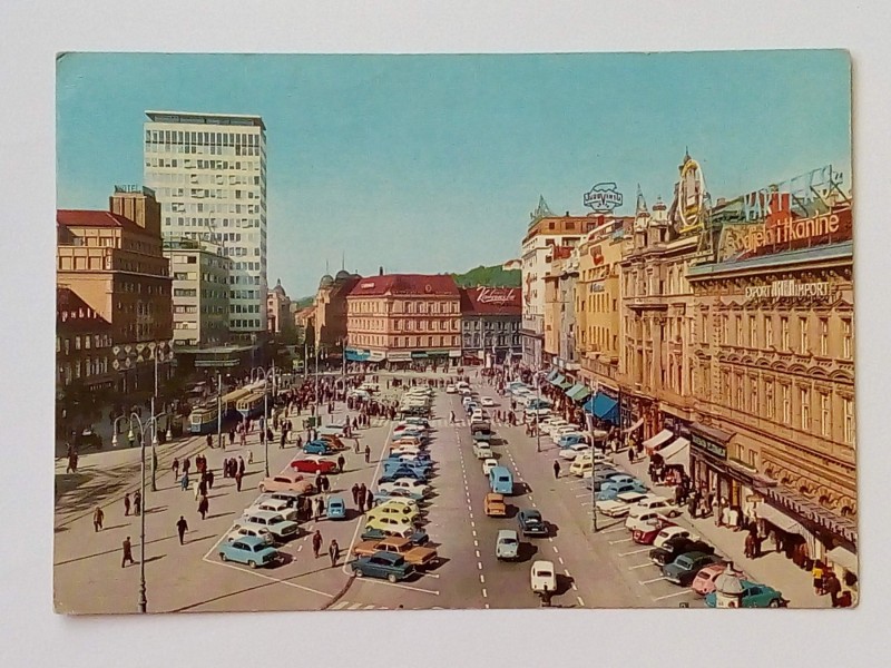 Zagreb - Trg Republike - Hrvatska - Putovala 1967.god