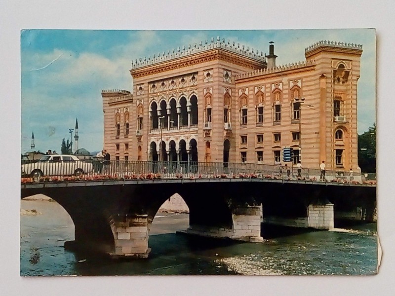 Sarajevo - Vijecnica - Bosna - Putovala 1970.godine -