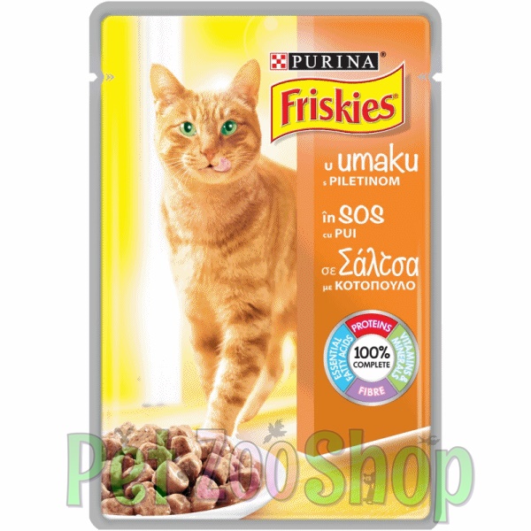 Hrana za mačke Adult Piletina u sosu FRISKIES Kesica 85g