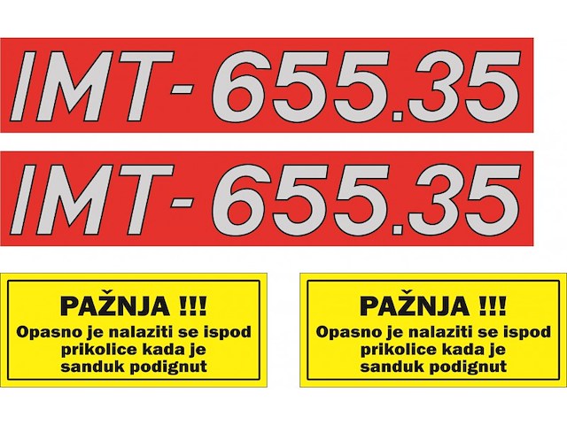 IMT 655.35 - Nalepnice za prikolicu