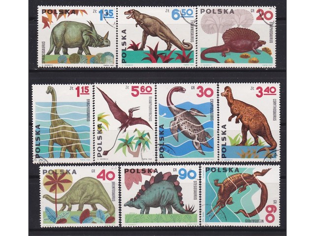 Poljska 1965 Dinosaurusi ponisteno