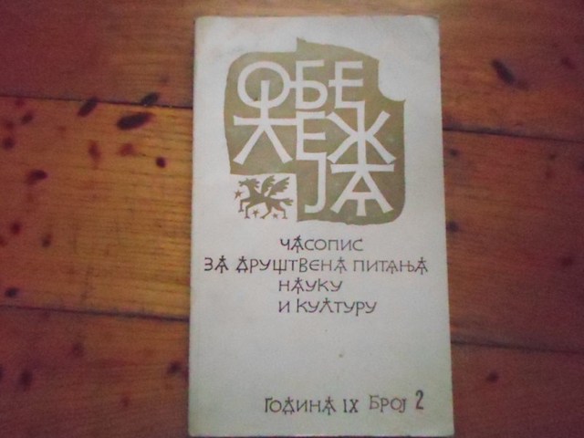 OBELEŽJA ČASOP.ZA DRUŠ.PITANJA NAUKU I KULTURU GOD.IX/2