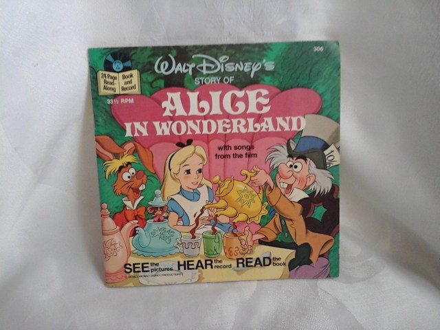 Alice in wonderland Walt Disney story sa gramofonskom