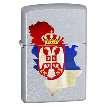 Zippo upaljač mapa Srbije