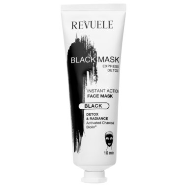 Crna maska sa aktivnim ugljem za dubinsko čišćenje kože lica REVUELE Express Detox 80ml