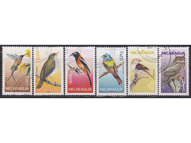 Nikaragva 1986 Fauna-Ptice ponisteno