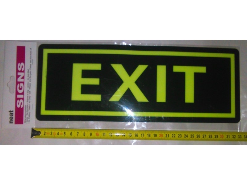 FLUORESCENTNI SAMOLEPLJIVI ZNAK ZA `EXIT&qu