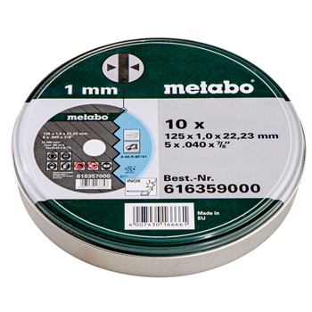 Metabo 10 x rezne ploče 125mm 616359000