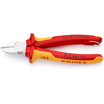 Knipex kose sečice izolovane 1000V VDE 180mm sa mogućnošću kačenja 70 06 180 T