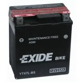 Moto akumulator BIKE YTX7L-BS 12V 6Ah EXIDE
Moto akumulator BIKE YTX7L-BS 12V 6Ah EXIDE
