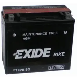 Moto akumulator EXIDE BIKE YTX20-BS 12V 18Ah EXIDE
Moto akumulator EXIDE BIKE YTX20-BS 12V 18Ah EXIDE