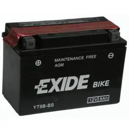 Moto akumulator EXIDE BIKE YT9B-BS 12V 8Ah EXIDE