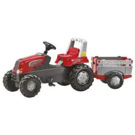 Traktor na pedale sa prikolicom Rolly Junior crveni