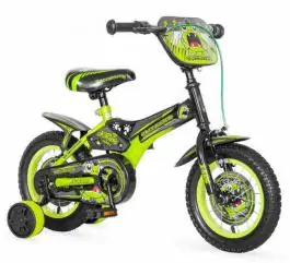 Dečiji bicikl za dečake zeleno-crne boje 12'' GREENSTER