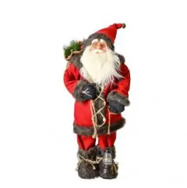 Deda Mraz crveni sa fenjerom i vrećom 60 cm
