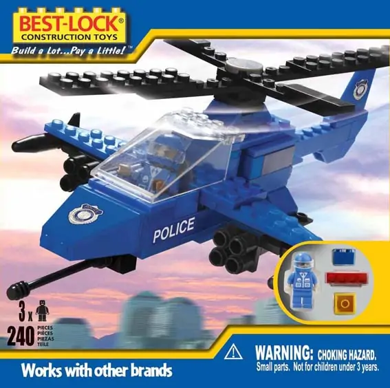 Helikopter+Auto Policijski 240/1 pak BEST-LOCK