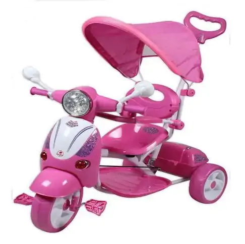 Tricikl model VESPA roze