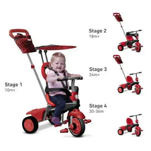 Tricikl za decu Vanilla 4u1. Red SMART TRIKE