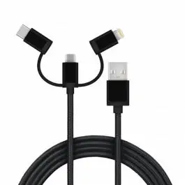 USB 2.0 kabel A-micro B / C / Apple 1m 3U1 PROSTO