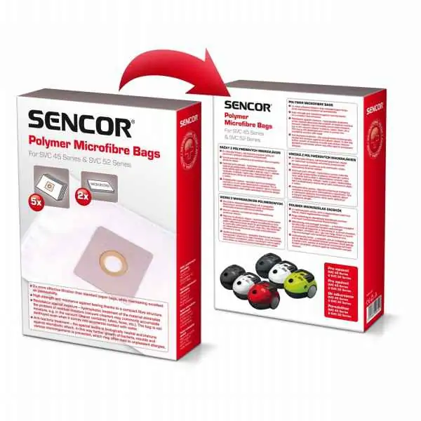 Micro fiber kese za usisivač SVC 45RD/WH/BK/BL/GR Sencor