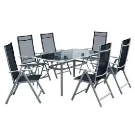 Baštenski set - Sto + 6 stolica / metalni