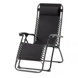 Baštenska relax stolica crna