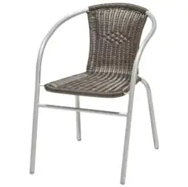 Baštenska stolica BRAVA čelik/ratan braon