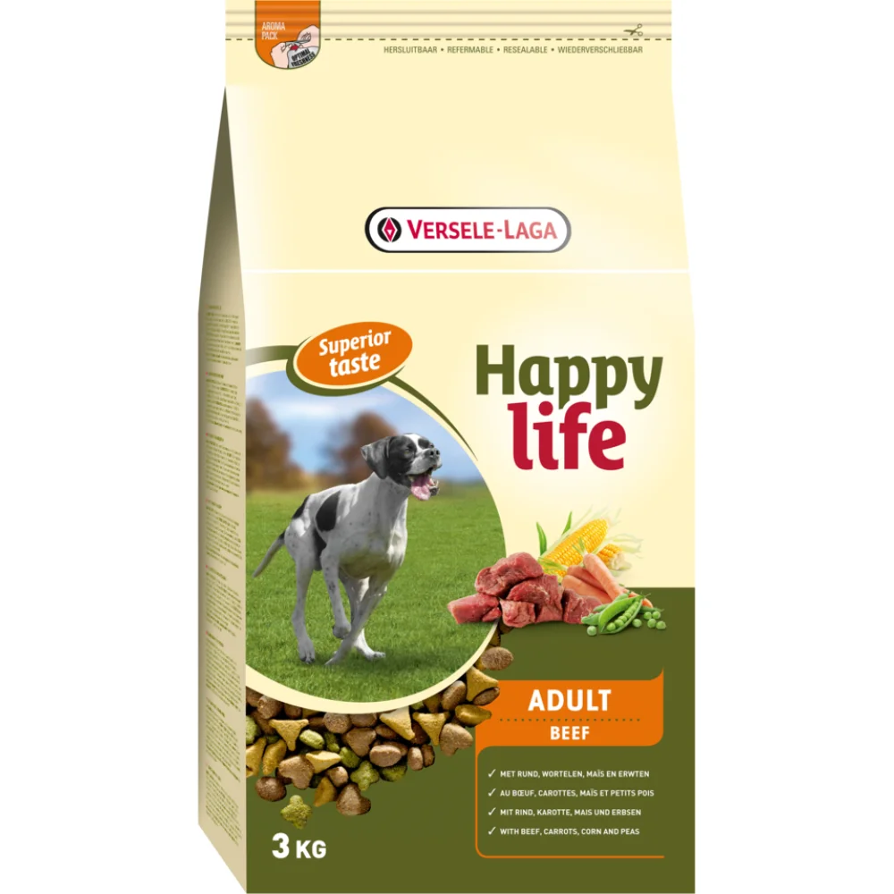 Happy Life hrana za pse Adult Beef 15kg