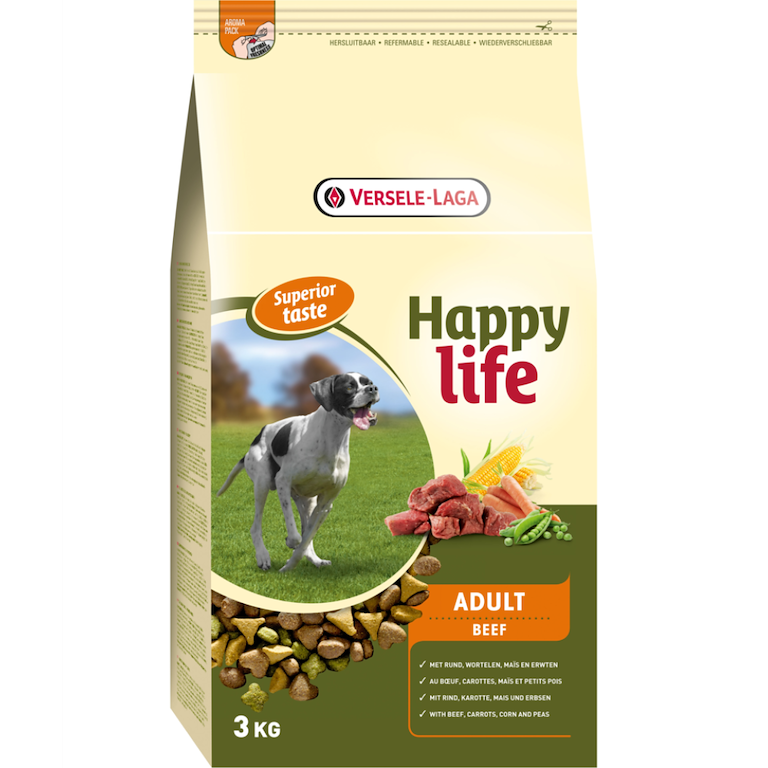 Happy Life hrana za pse Adult Beef 3kg