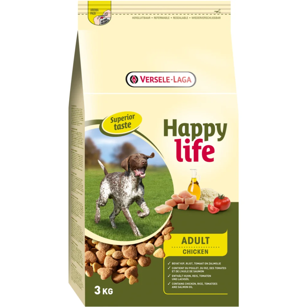 Happy Life hrana za pse Adult Chicken 3kg