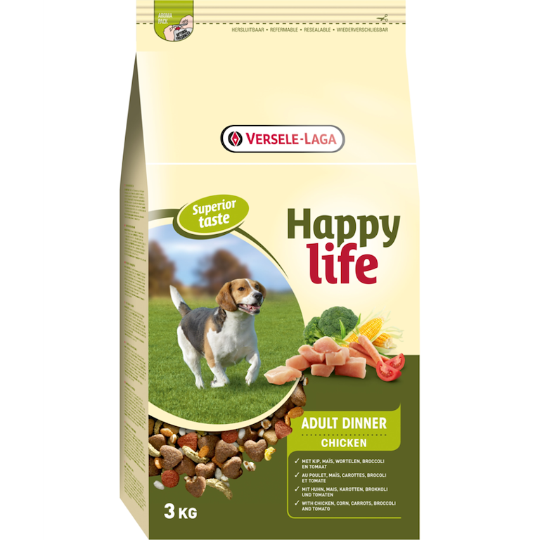 Happy Life hrana za pse Adult Dinner Chicken 3kg