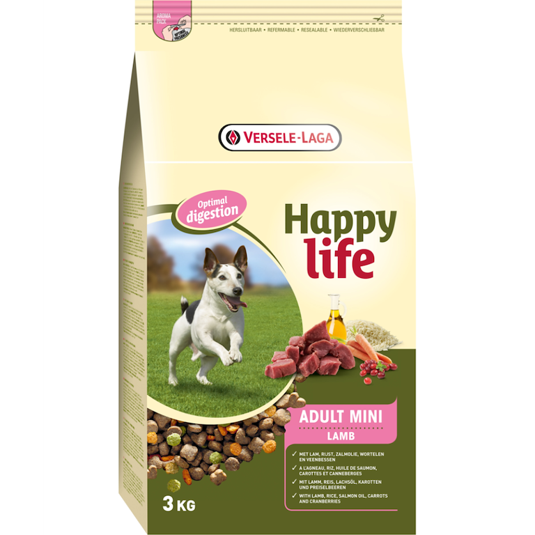 Happy Life hrana za pse Adult Mini Lamb 3kg