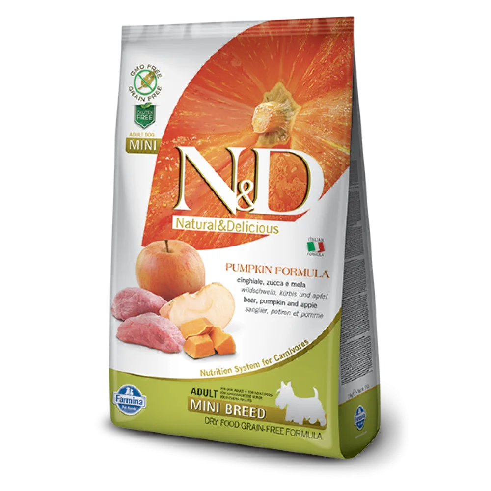 N&D Bundeva hrana za pse - Divlja svinja i jabuka (Adult, Mini) 7kg