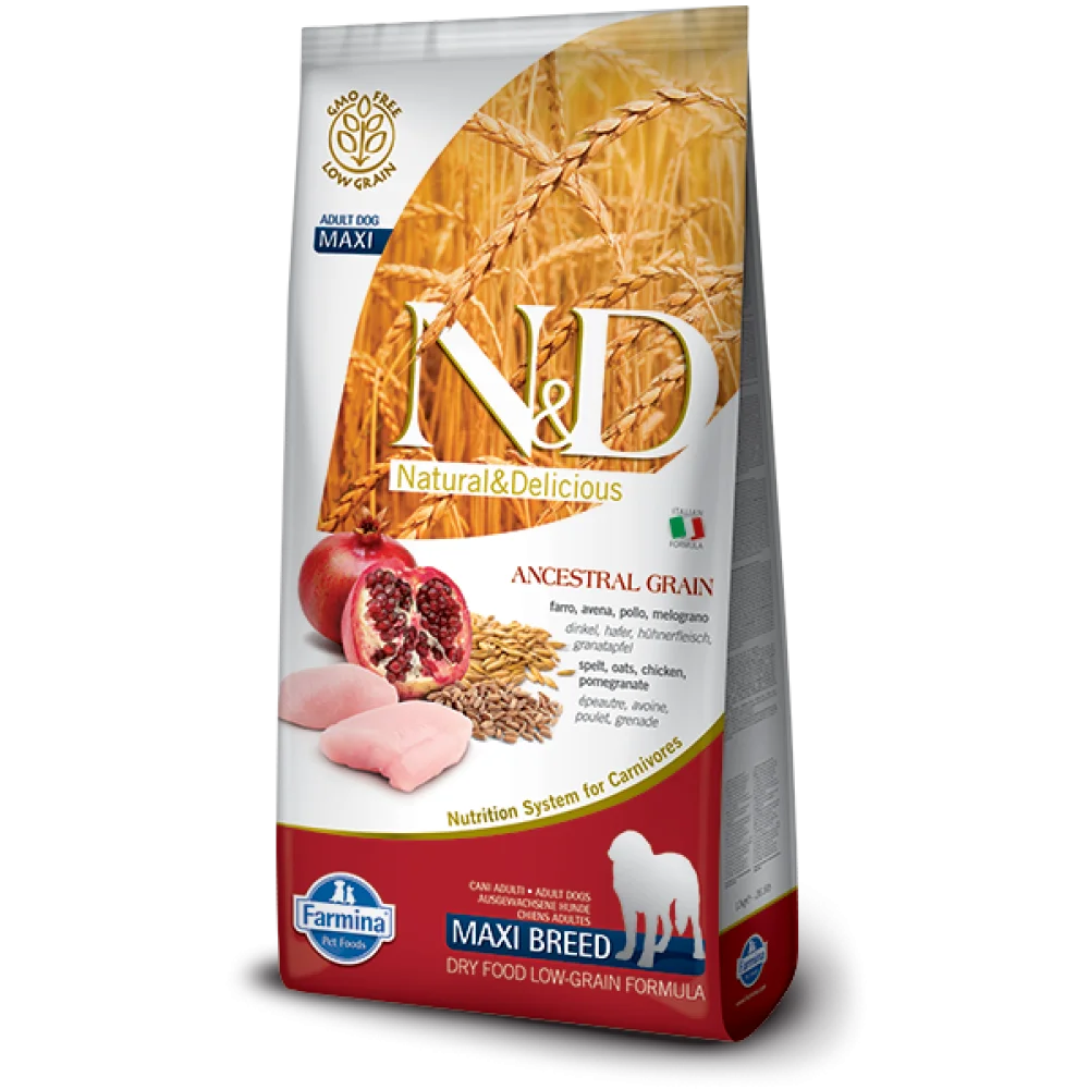 N&D hrana za pse Ancestral Grain CHICKEN & POMEGRANATE (Adult, Giant Maxi) 12kg