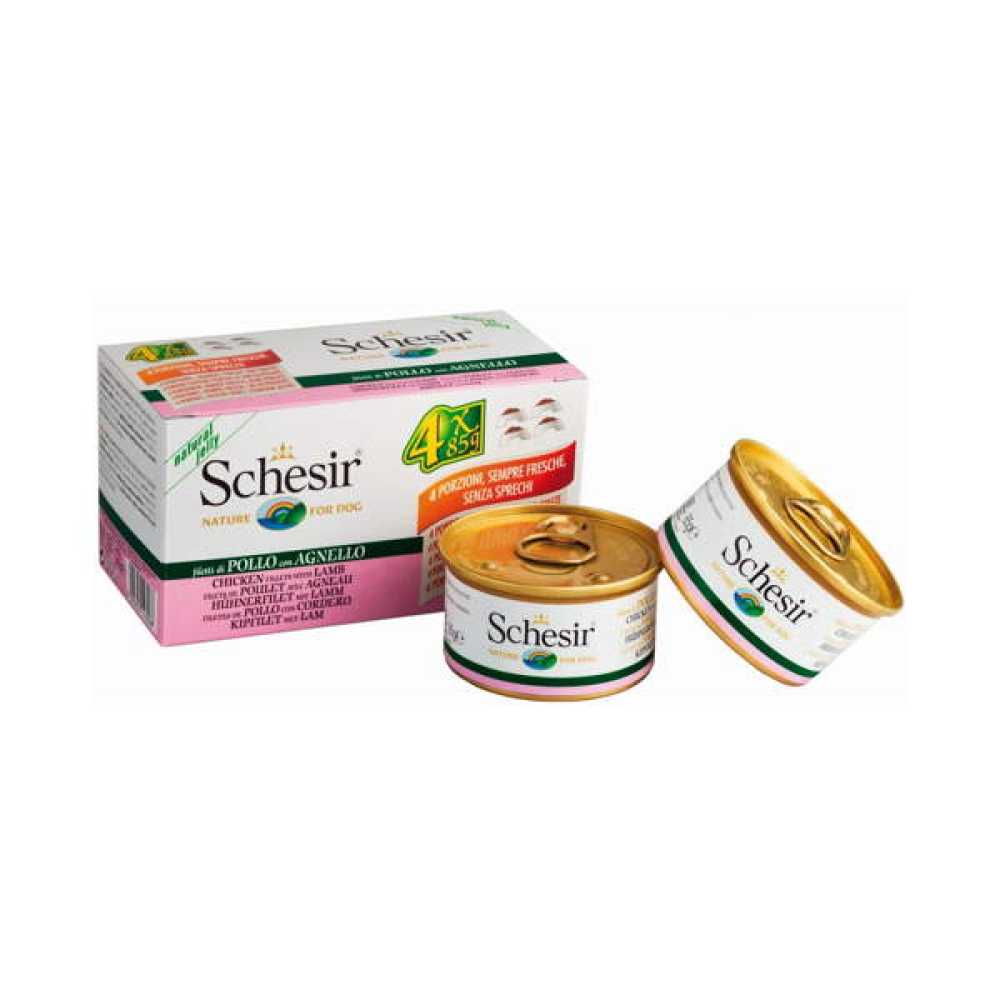 Schesir dog multipack piletina i jagnjetina 4x85gr