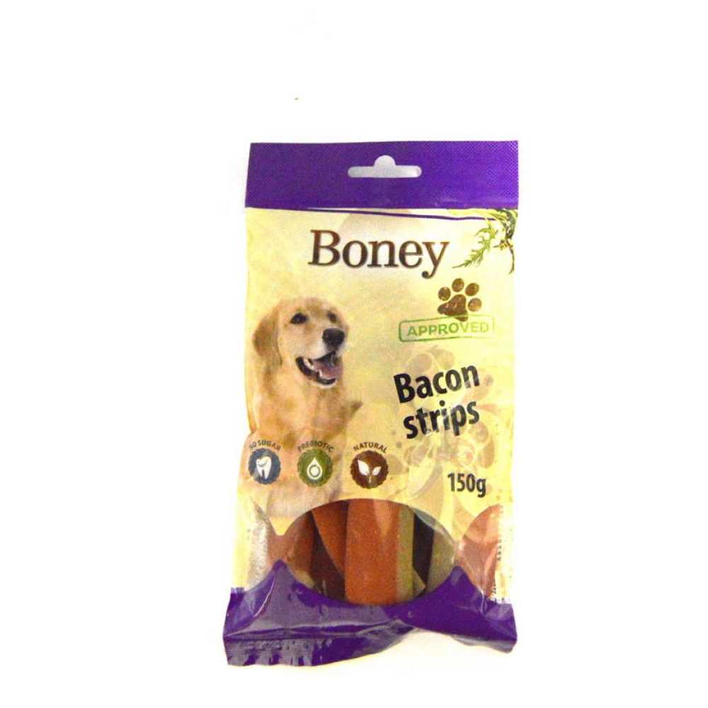 BONEY poslastice za pse Bacon Strips 200g