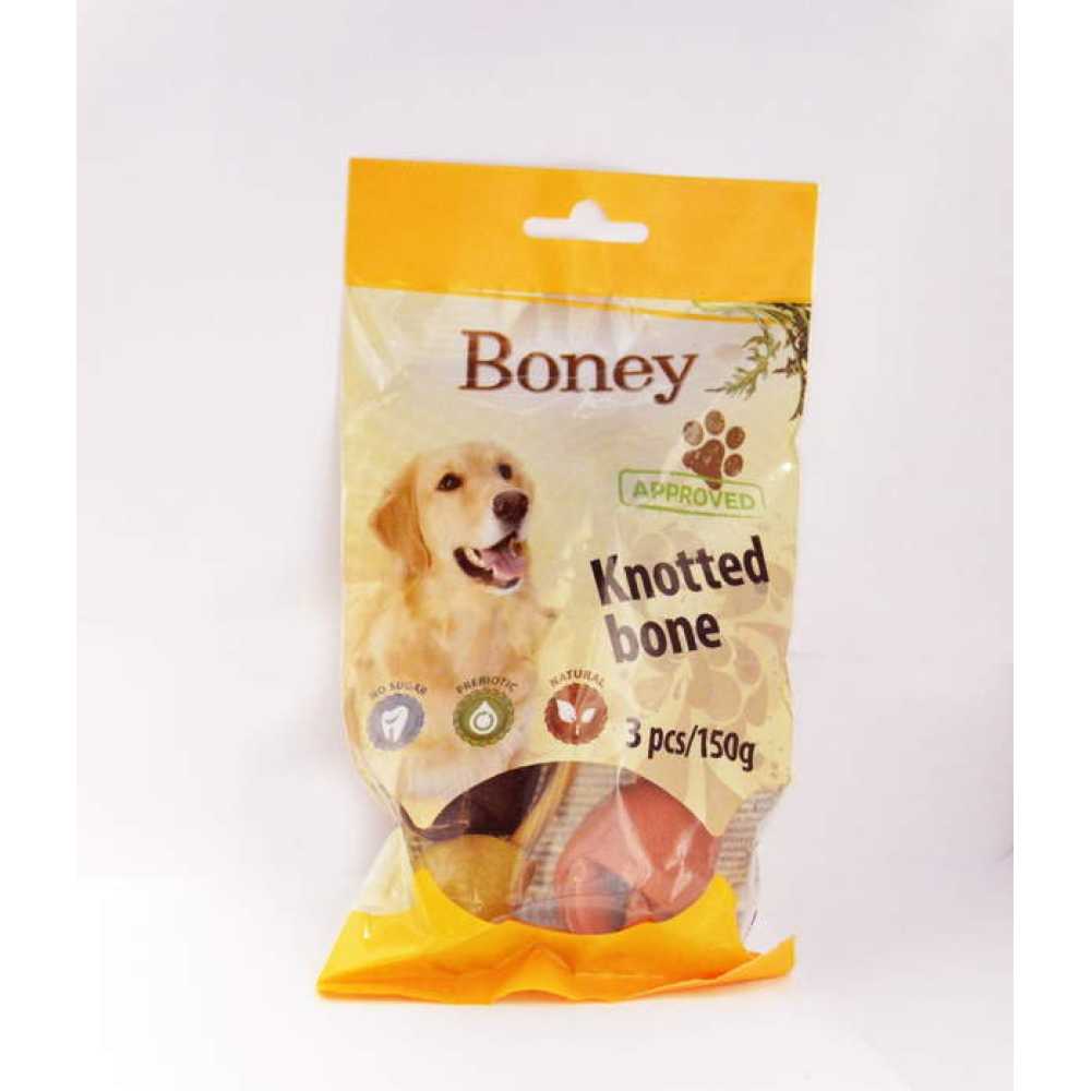 BONEY poslastice za pse Knotted Bone 150gr